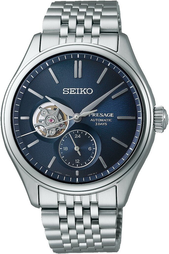 Seiko Presage Classic Series Automatic Open Heart SPB527J1 "Ai-Iro ...